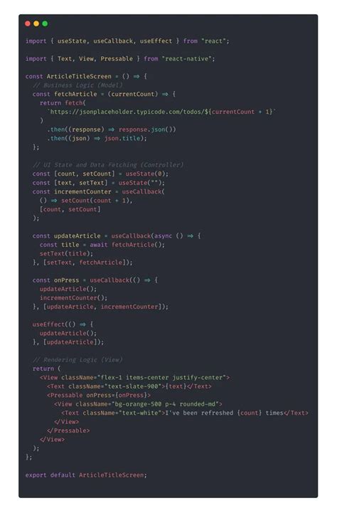 One Hook Per Screen A Simple Architecture For Scalable React Native