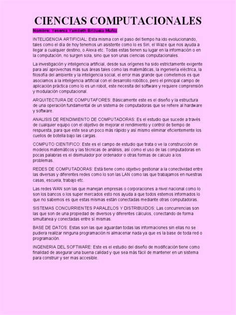 ciencias computacionales pdf ciencias de la computación software