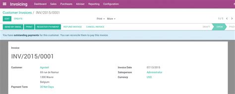 Odoo 12 Accounting