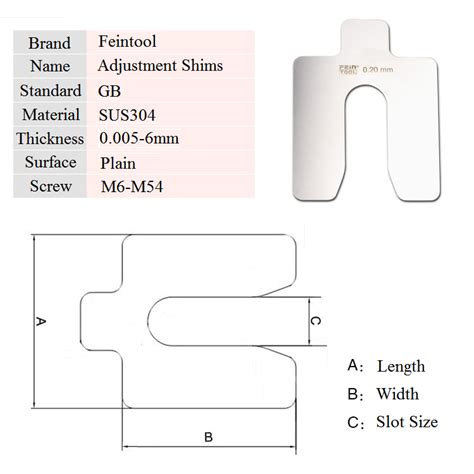 Alignment Shim Assortment Shim 302 304 Full Hard Stainless Steel Shim Flat Sheets