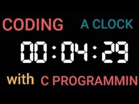 C programming project : My first project digital clock Coding - YouTube