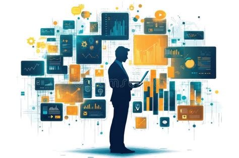 Data Analysis Strategies For Business Growth Digital Workspace Infographic Modern Office Side