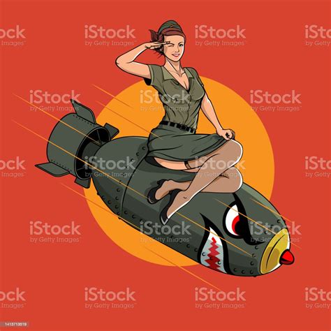 Drop A Bombshell Ww2 Pin Up Girl Illustration Vecteurs libres de droits et plus d'images ...