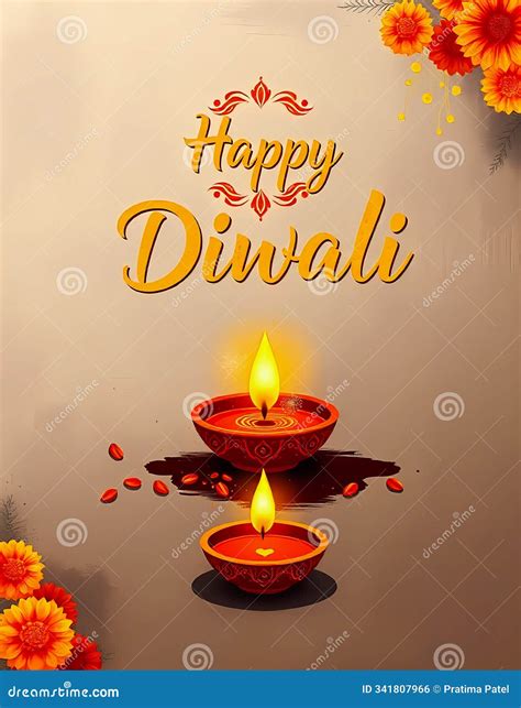 Diwali Wishes Featuring A Stunning Display Of Stock Image
