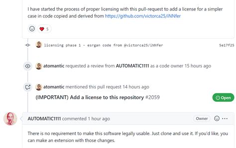 automatic1111 there is no requirement to make this software legally