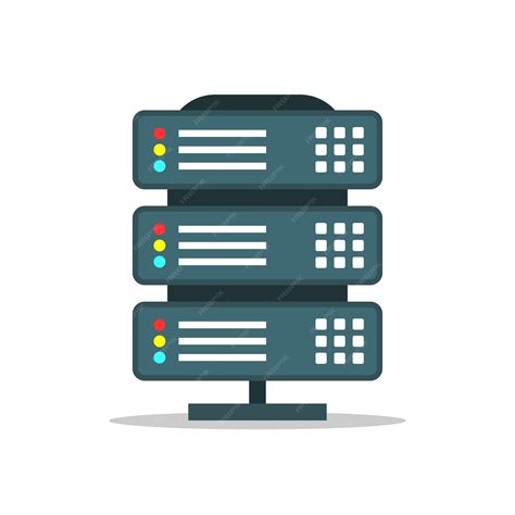 Premium Vector Data Center Icon In Flat Style Computer Datacenter Vector Illustration On