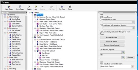 Managing Teams In The Infor Crm Slx Lan Administrator Program Customer Fx