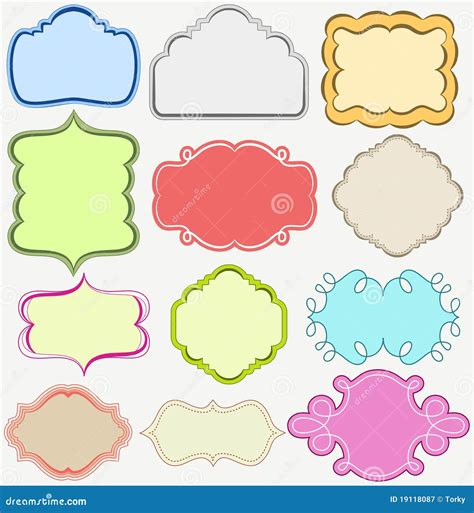 Cute Frames Set Stock Vector Illustration Of Classical 19118087