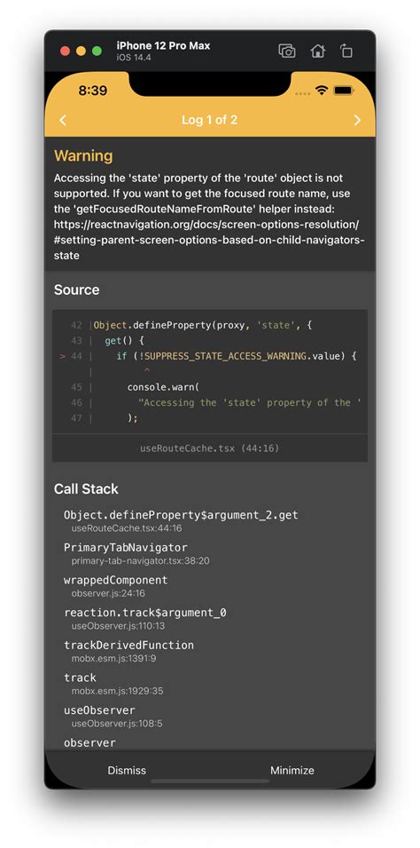 Accessing The State Property Of The Route Object Is Not Supported