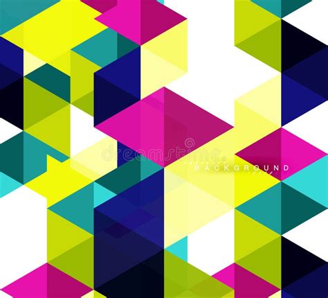 Multicolored Triangles Abstract Background Mosaic Tiles Concept Stock Vector Illustration Of