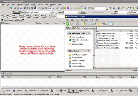 Unpack Performs Par2 Verification Repair Split Set Joining Unrar And Cleanup All Fully