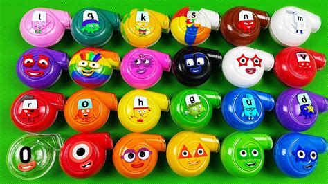 Numberblocks And Alphablocks Looking Clay With The Whistle Shapes Coloring Asmr Youtube