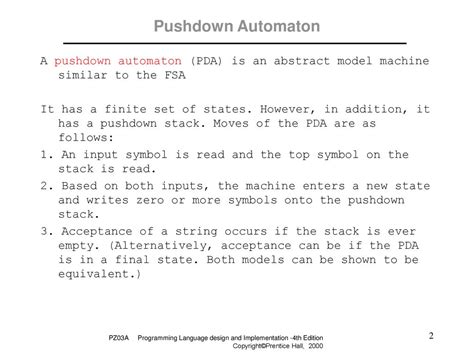 Pz03a Pushdown Automata Ppt Download