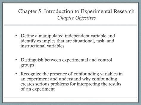 Ppt Chapter 5 Introduction To Experimental Research Powerpoint Presentation Id 2869226