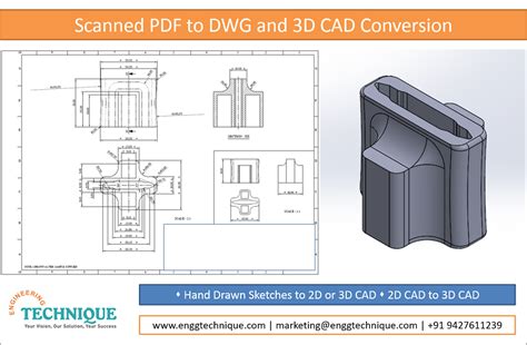 Scanned Pdf To Dwg And 3d Cad Engineering Technique