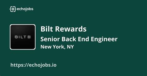 Bilt Rewards Is Hiring Senior Back End Engineer Usd 125k 225k New