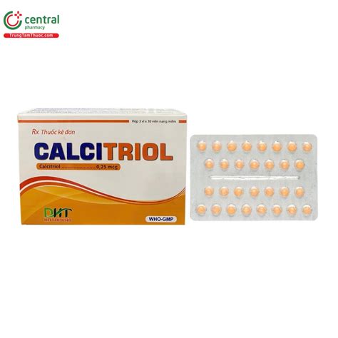 Thuốc Calcitriol 025mcg Dht Điều Trị Và Dự Phòng Loãng Xương