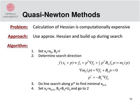 Ppt Application Of Quasi Newton Algorithms In Optimal Design