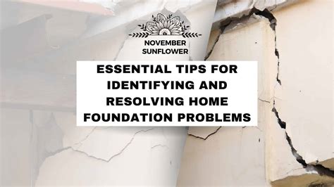 Locating And Repairing Home Foundation Issues November Sunflower