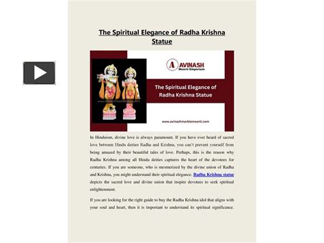 ppt the spiritual elegance of radha krishna statue powerpoint