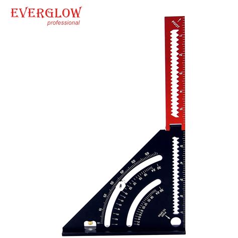 Aluminium Alloy Triangle Protractor Foldable Triangle Ruler 150 Mm And
