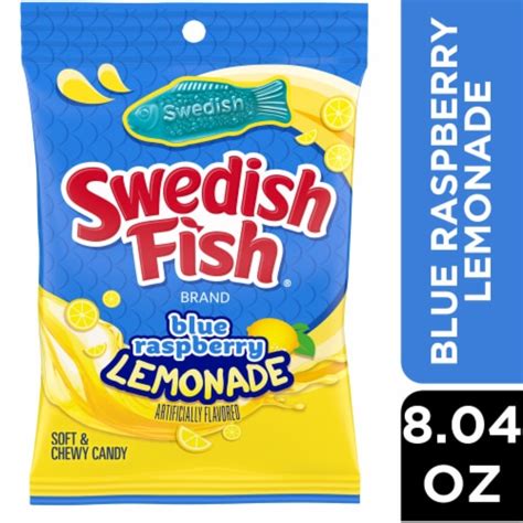 Swedish Fish Blue Raspberry Lemonade Soft And Chewy Candy Bag 804 Oz