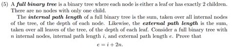 Solved A Full Binary Tree Is A Binary Tree Where Each Chegg