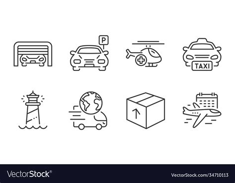 Lighthouse Delivery Service And Select Flight Vector Image