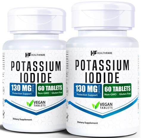 Healthfare Potassium Iodide Tablets 130 Mg 120 Fast Dissolving