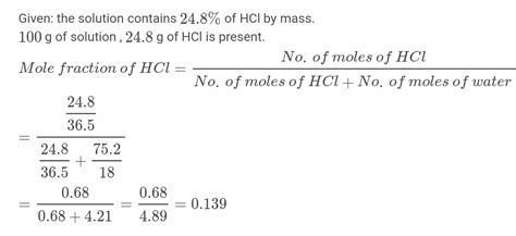 Xylene Calculate By VIUM UI U M 5 Calculate Mole Fraction Of HCl In Solution Of HCl