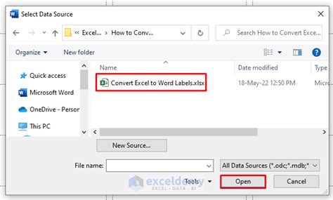How To Convert Excel Data Into Word Labels Easy Steps Exceldemy