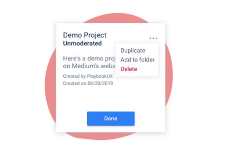 Feature Update Duplicate User Research Projects PlaybookUX