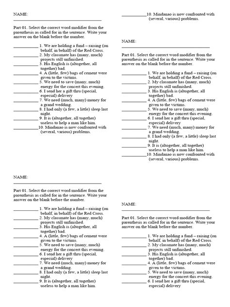 Modifiers Pdf