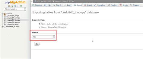 How To Export A Database Using Phpmyadmin Advanced Topics Reclaim