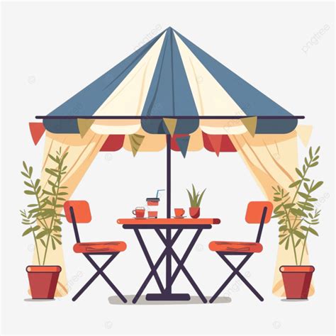 카페 외부 텐트와 캐노피 평면 벡터 일러스트 레이 션 배경 검은색 건물 Png 일러스트 및 이미지 에 대한 무료 다운로드 Pngtree