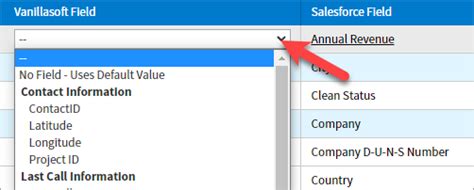 Salesforce Object Mapping Lead Mapping Vanillasoft
