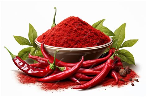 Red Chili Powder Traditional Process Bowl With Red Chili Powder And