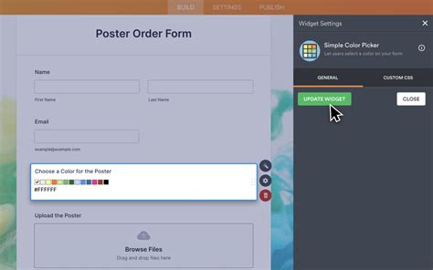 Simple Color Picker Form Widgets Jotform
