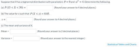 Solved Suppose That X Has A Lognormal Distribution With