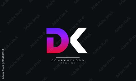 Dk Kd D K Letter Logo Alphabet Monogram Initial Based Icon Design Stock