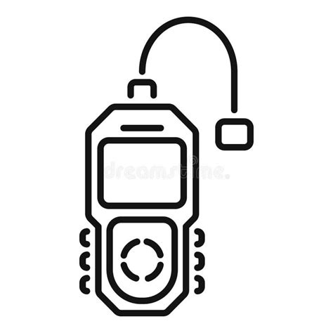 Handheld Car Diagnostic Scanner Tool Showing Engine Error Codes Icon Stock Illustration
