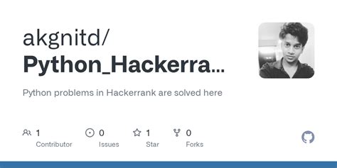 Pythonhackerranktuplespdf At Master · Akgnitdpythonhackerrank · Github