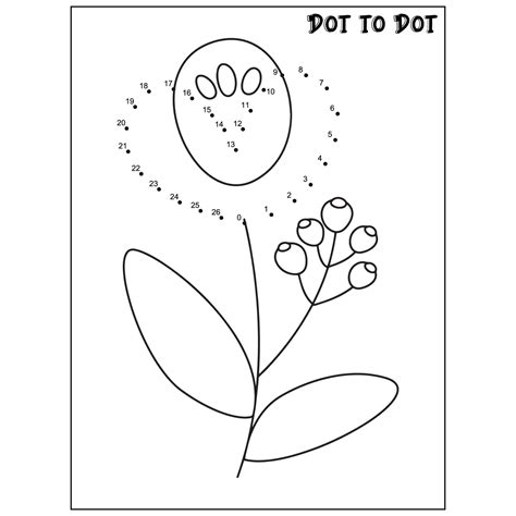 Flower Connect The Dots Dot To Dot Activities 11724475 Vector Art At