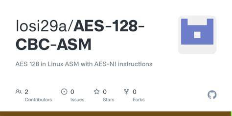 Github Losi29a Aes 128 Cbc Asm Aes 128 In Linux Asm With Aes Ni