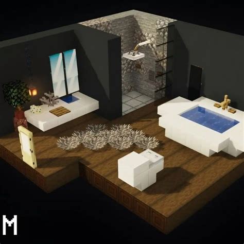 Minecraft Modern Bathroom Ideas Modern Interior Practice 🌃