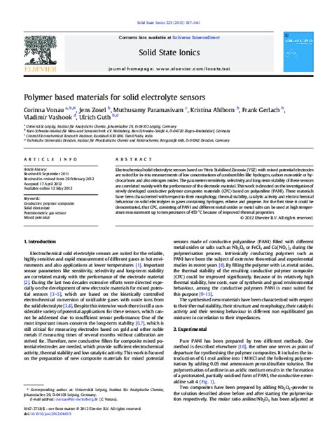 Pdf Polymer Based Materials For Solid Electrolyte Sensors