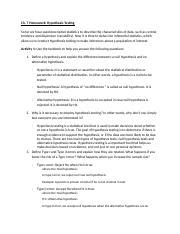 WoodM Ch 7 Homework Hypothesis Testing Docx Ch 7 Homework Hypothesis Testing So Far We