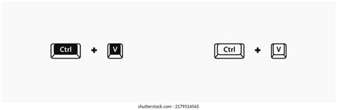 Paste Keyboard Shortcut Vector Illustration Ctrlv 库存矢量图（免版税）2179514565