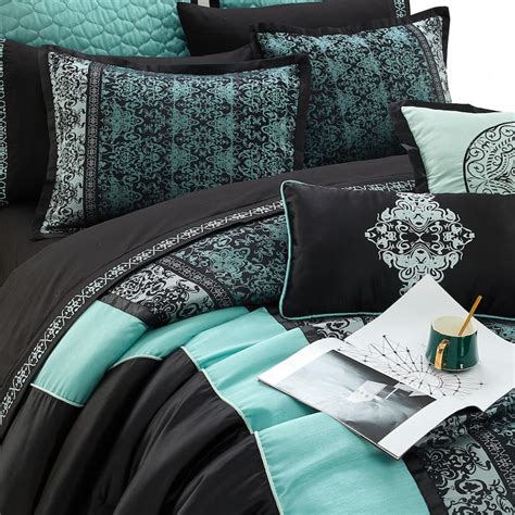 Nanshing Sierra 12 Piece Faux Silk Damask Comforter Set On Sale