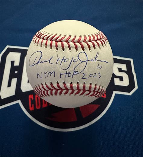 Howard Hojo Johnson Autographed Oml Baseball With Nym Hof 2023 Inscr — Coachs Collectibles